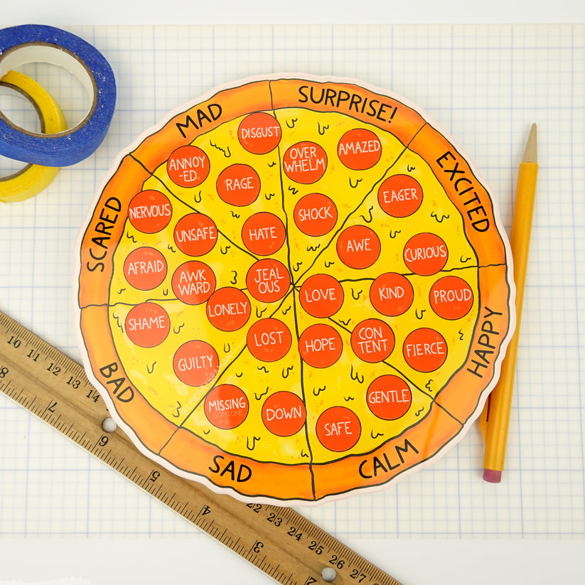 Pizza Feelings Wheel | 7" Rigid Acrylic Disk – lindsaybraman
