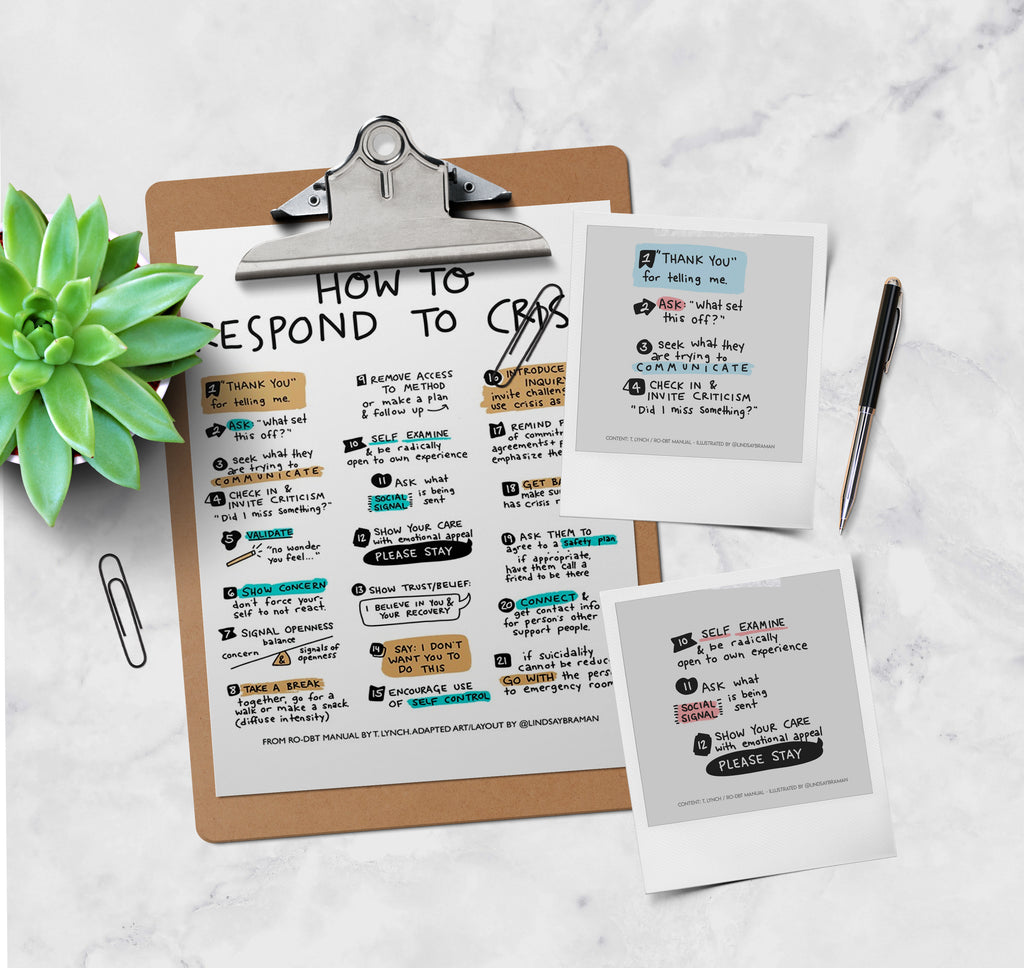 Illustrated DBT Handouts, Worksheets, & Stickers by Lindsay Braman ...
