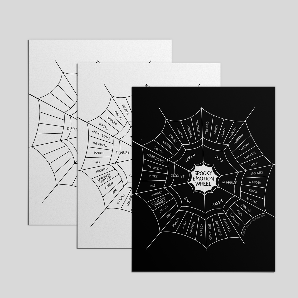 Printable Emotion Wheel - Spooky Feeling Wheel PDF Download for Hallow ...