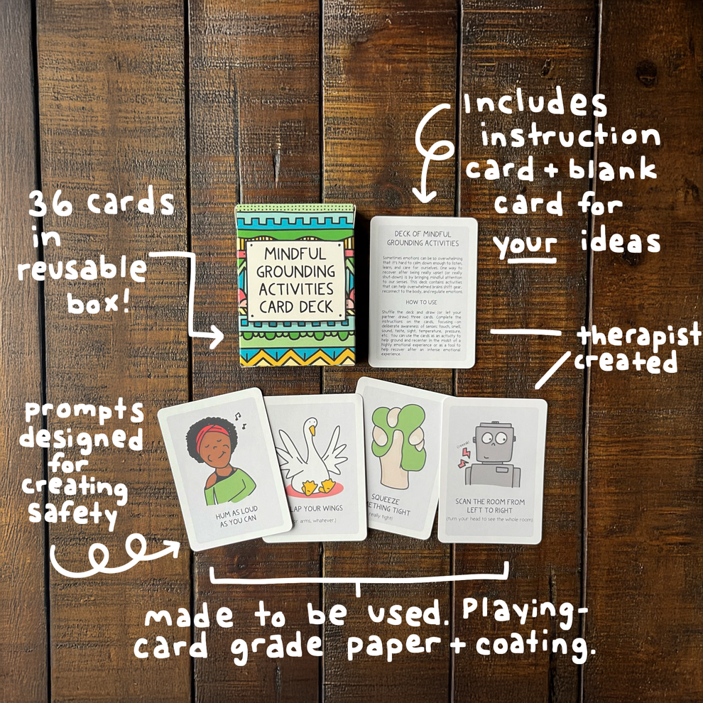 Counseling Tool: Mindful Grounding Cards | Printed Card Deck of Ground ...