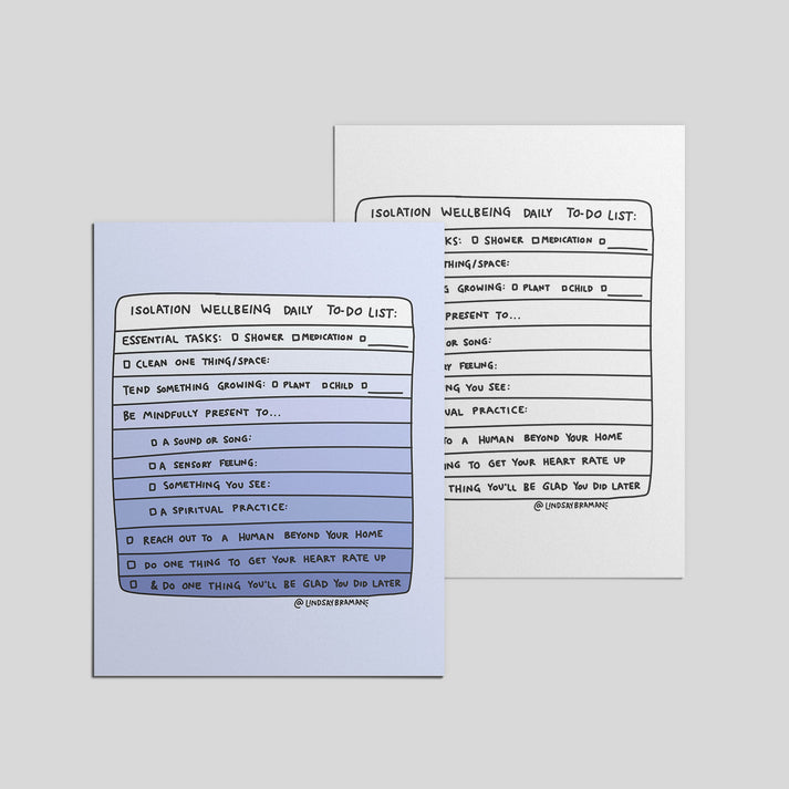 Printable PDF Download: Isolation To-Do List | Daily Check-in Workshee ...